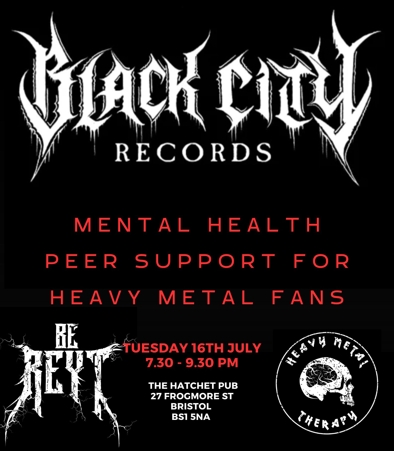 Be Reyt – Peer Support Groups – Heavy Metal Therapy