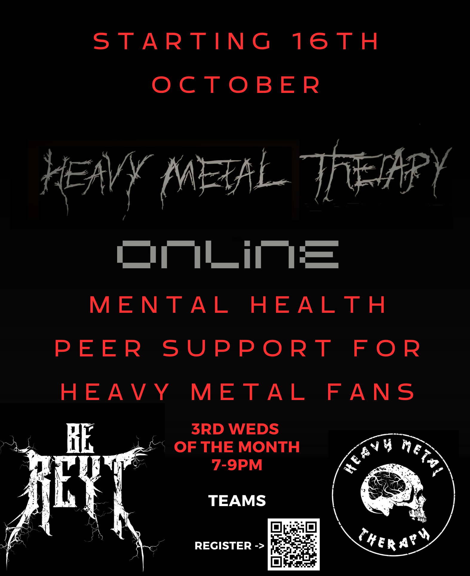 Be Reyt – Peer Support Groups – Heavy Metal Therapy